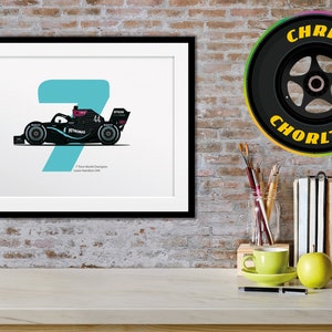 Lewis Hamilton 7 Times Mercedes W11 Poster A4 & A3 - Etsy