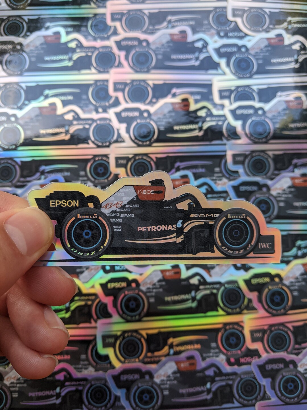 HOLOGRAPHIC Mercedes W12 (hamilton) Sticker - Etsy