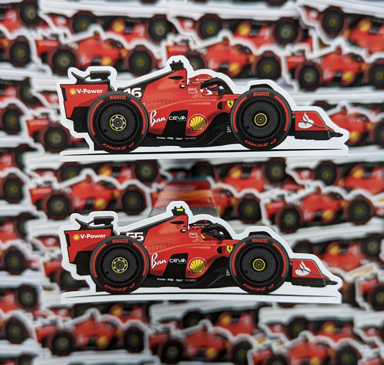 Ferrari SF23 (leclerc/sainz) Sticker Decal - 2023 - Etsy