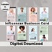Influencer Business Card, Canva Template, Instant Download - Etsy