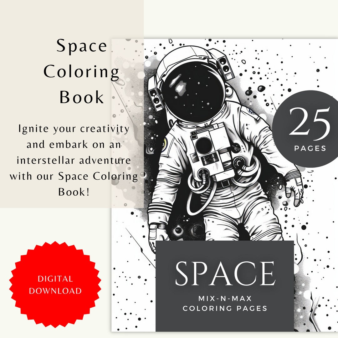 Space Coloring Book Template Outer Space Coloring Pages, Astronaut ...