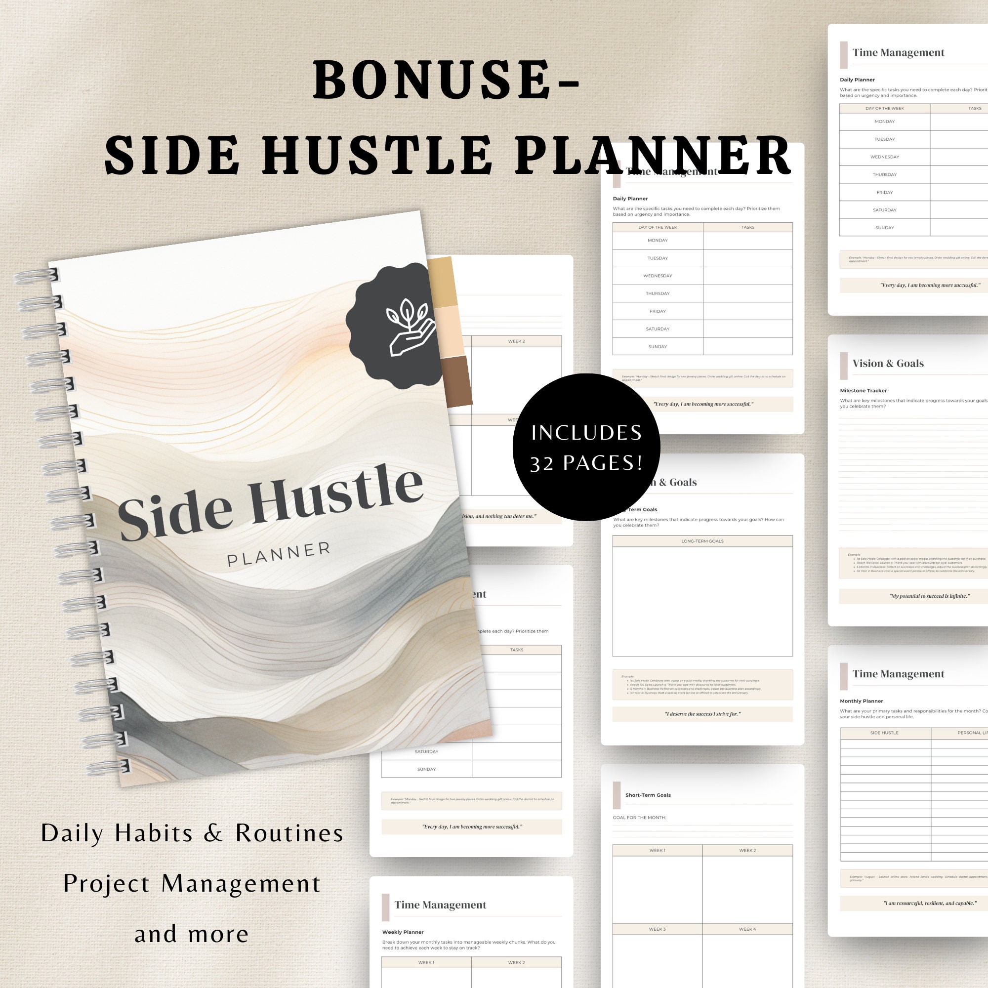 Small Business Planner Printable Entrepreneur Day Planner Solopreneur ...