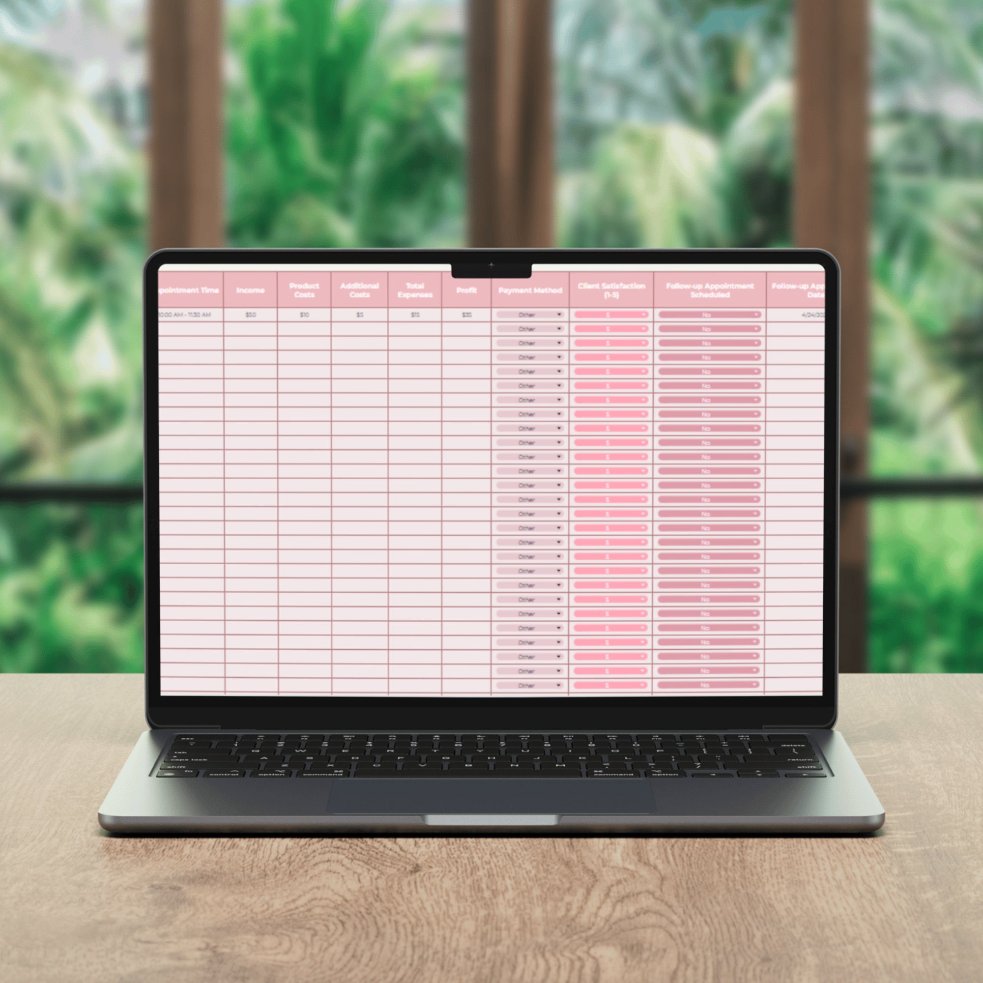 Nail Tech Tracker Nail Technician Business Spreadsheet Nail Client ...