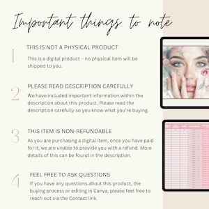 Nail Tech Tracker Nail Technician Business Spreadsheet Nail Client ...