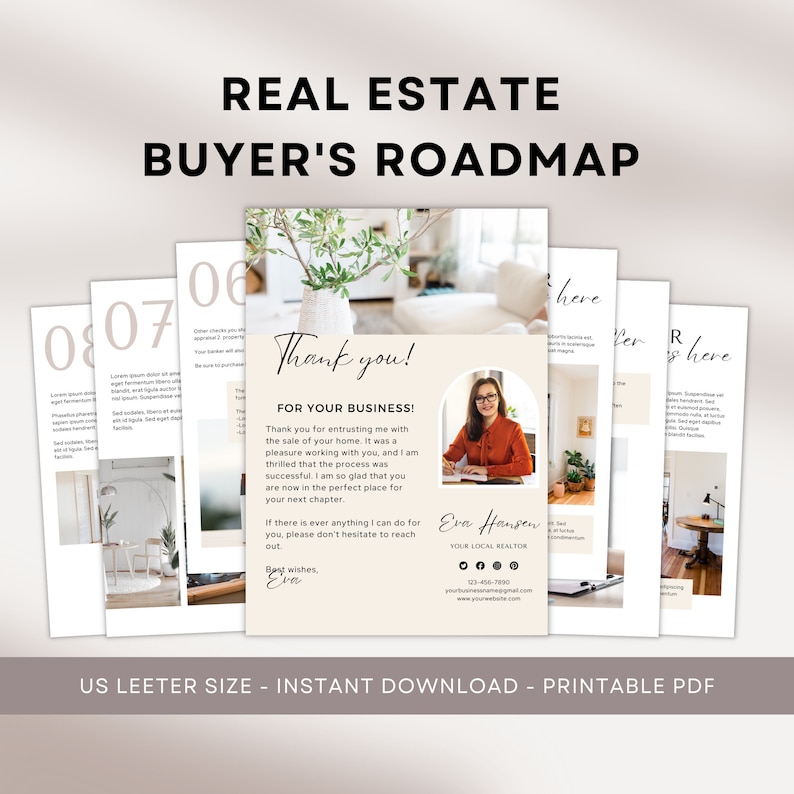 Real Estate Buyer Guide Step by Step Buyer's Roadmap Editable Canva ...