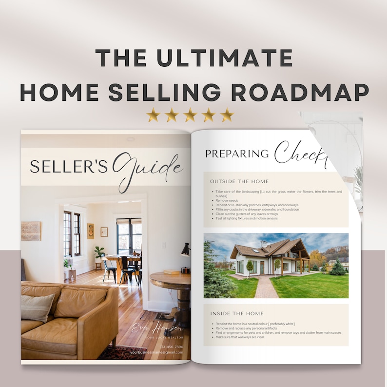 Real Estate Seller Guide Step by Step Sellers Roadmap Editable Canva ...