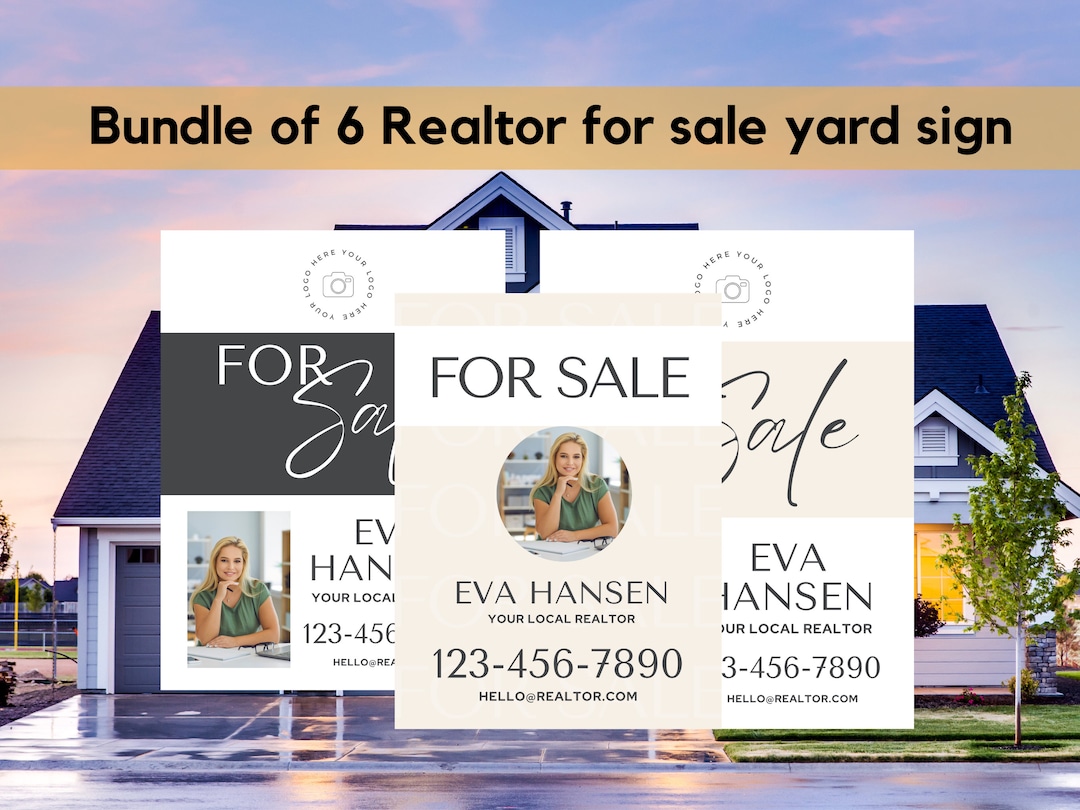 Bundle of Real Estate Yard Sign Property for Sale Sign Open House Sign ...