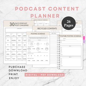 Podcast Episode Planner Pod Cast Episode Launch Plan Content Planning ...