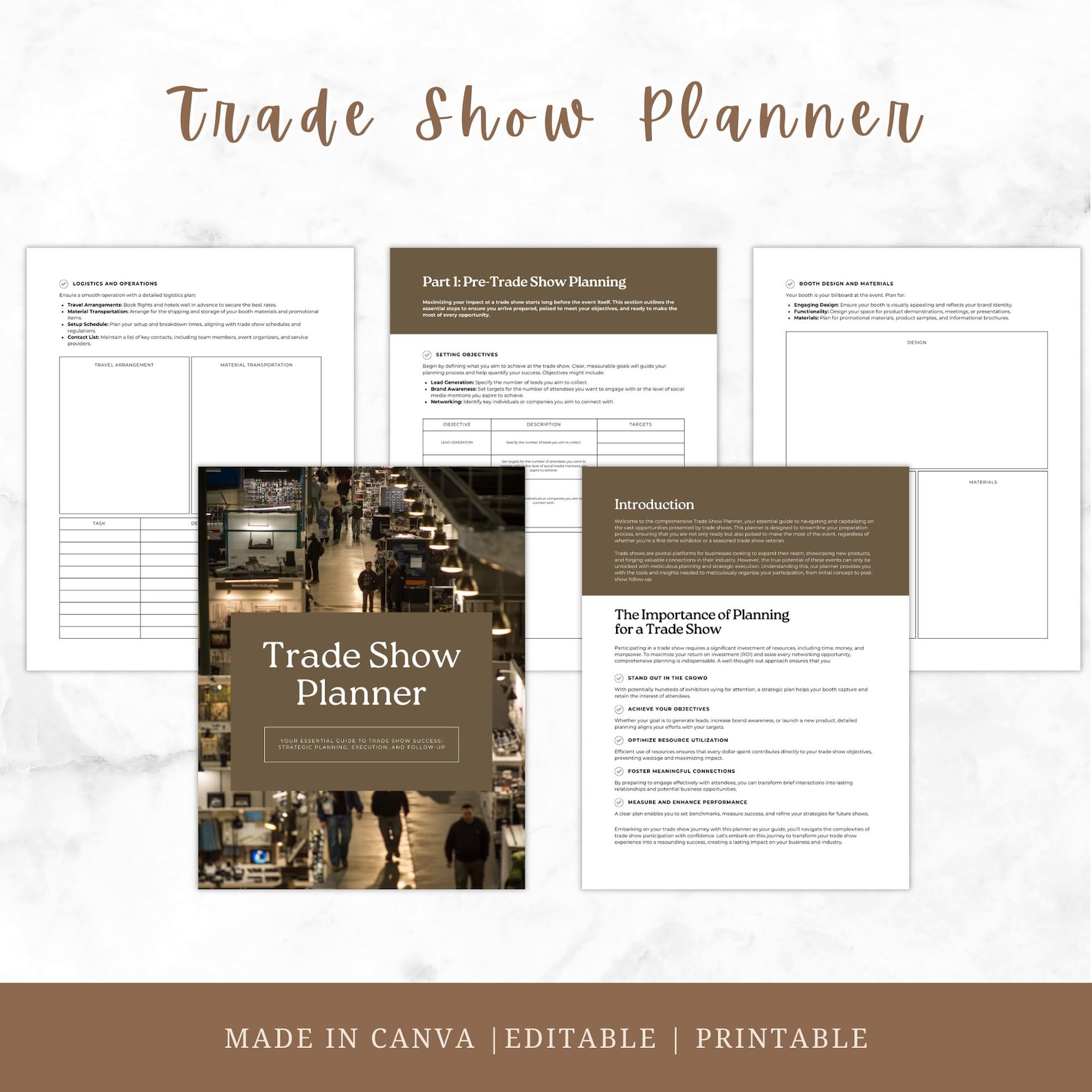 Editable Canva Trade Show Planner, Craft Show Checklist, Market Stall ...
