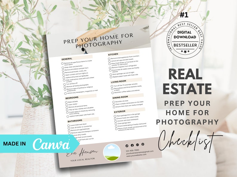 Real Estate Photography House Prep Flyer, Home Seller Photography ...