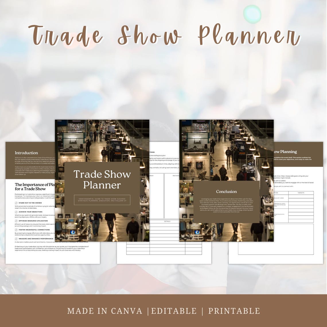 Editable Canva Trade Show Planner, Craft Show Checklist, Market Stall ...