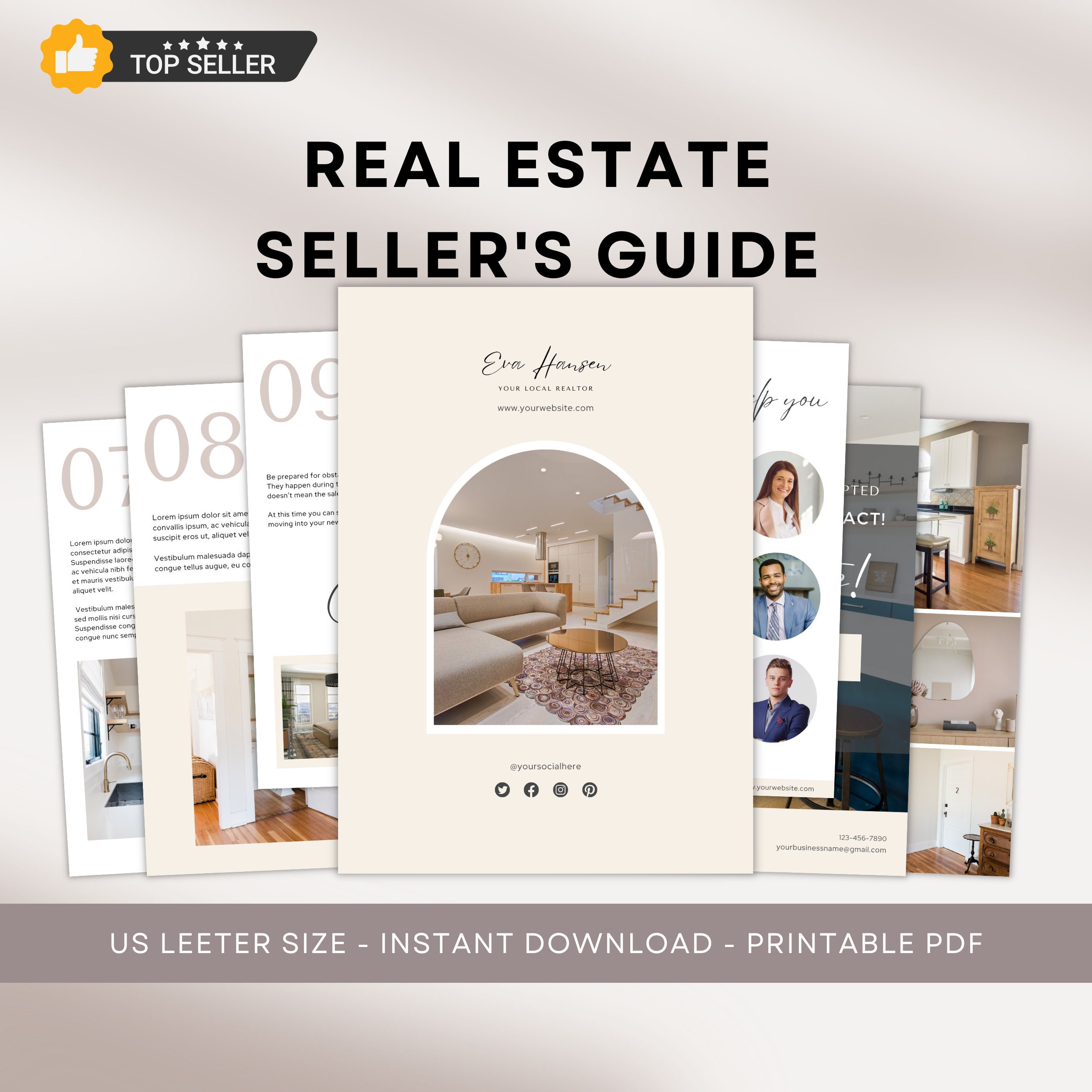 Real Estate Seller Guide Step by Step Sellers Roadmap Editable Canva ...