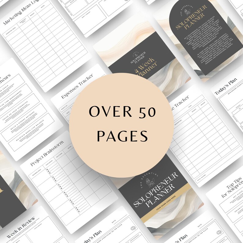 Small Business Planner Printable Entrepreneur Day Planner Solopreneur ...