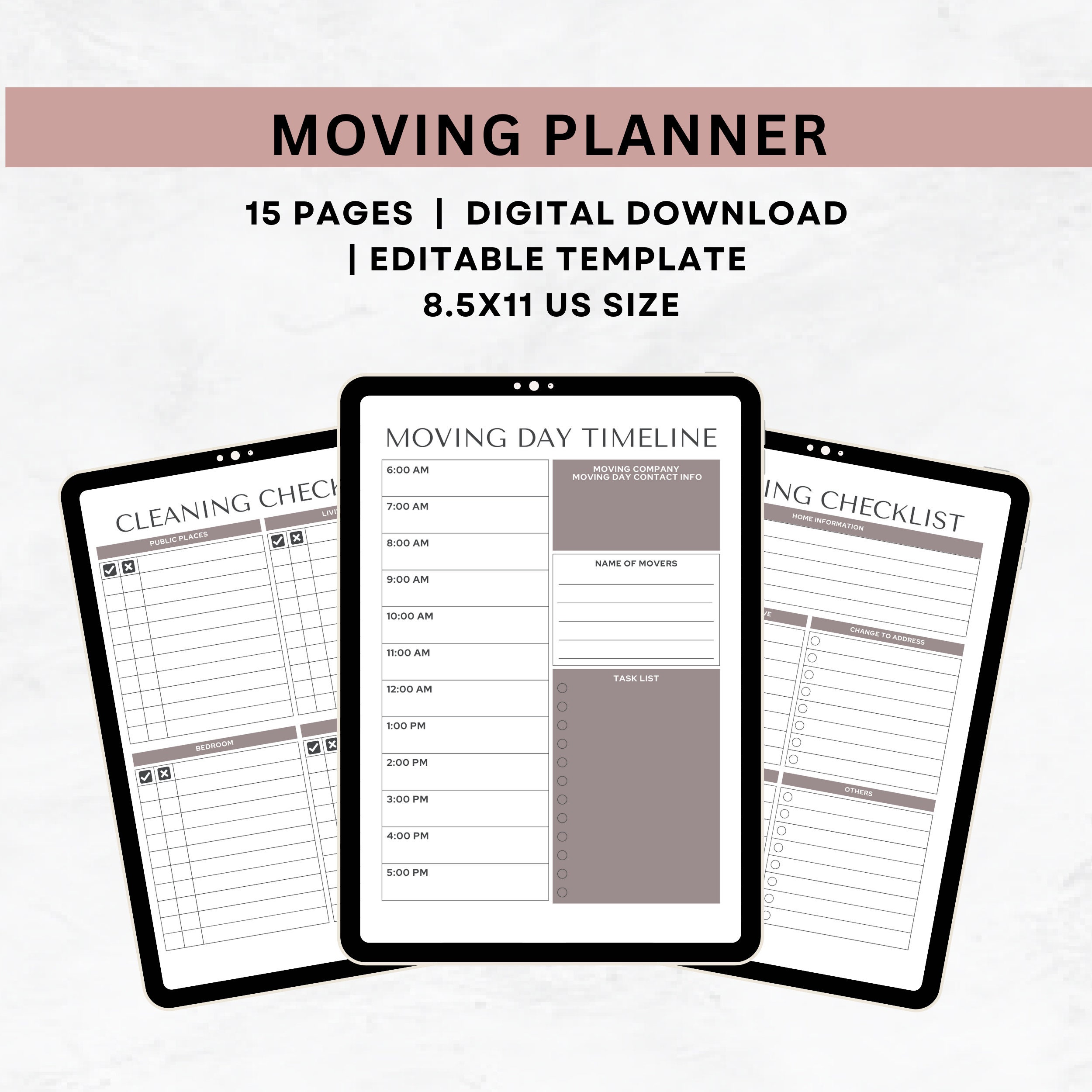 Editable Canva Moving Planner Template: Realtor Client Digital ...