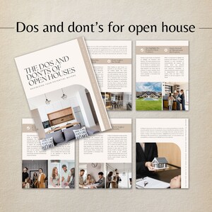 Editable Open House Guidebook, Canva Printable Template for Real Estate ...