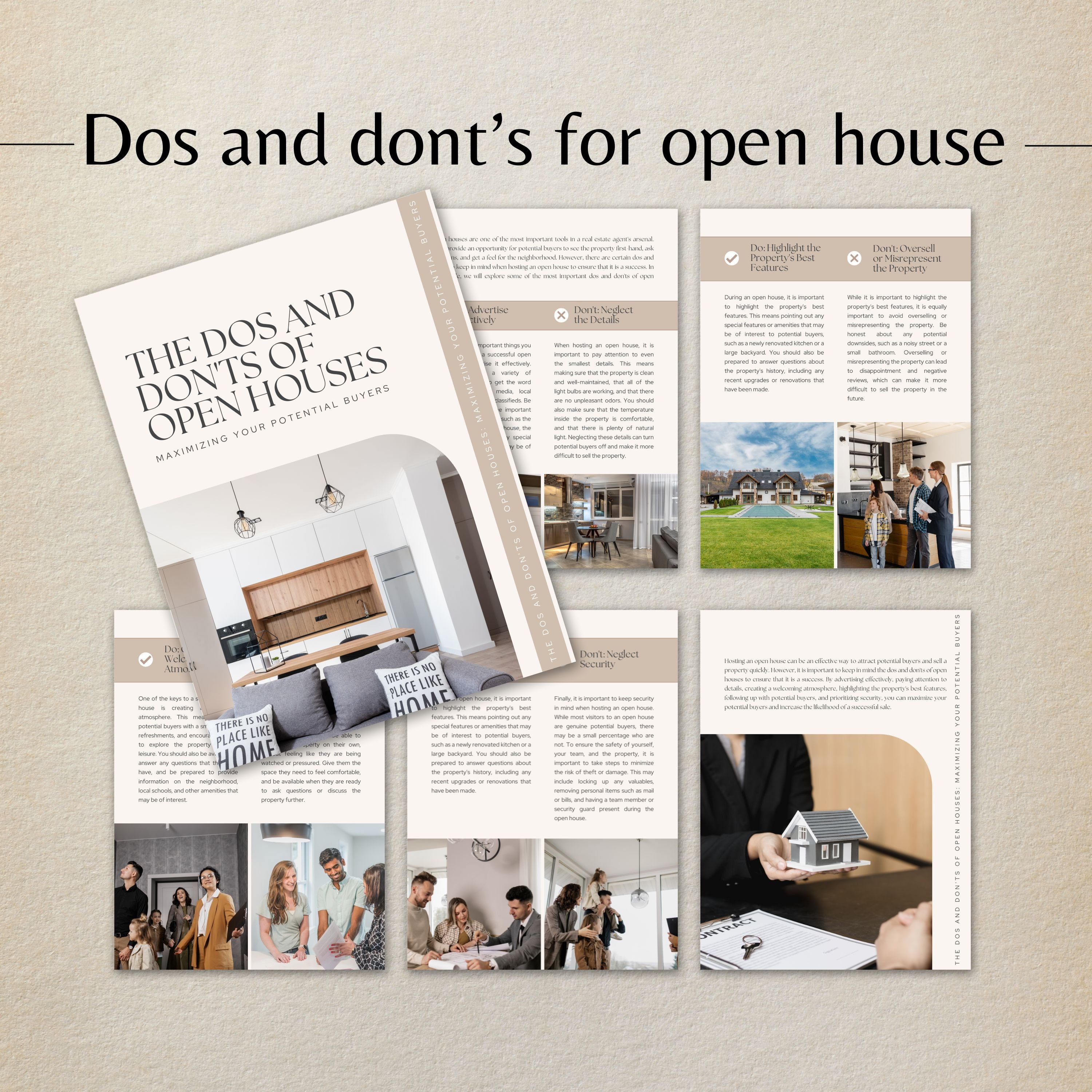 Editable Open House Guidebook, Canva Printable Template for Real Estate ...