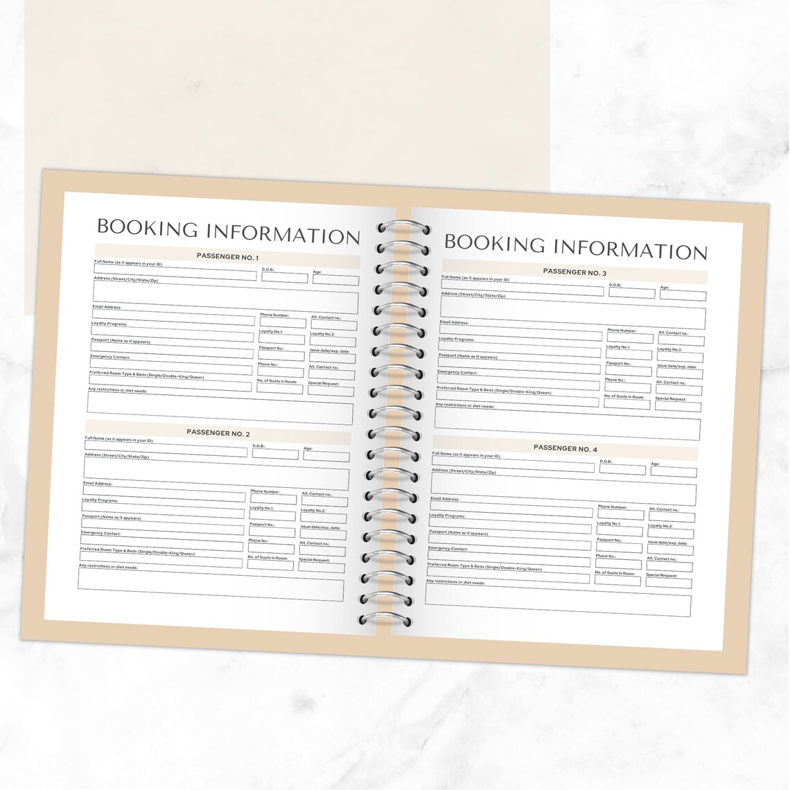 Travel Agent Forms, Booking Form Template, Canva Templates, Agency ...