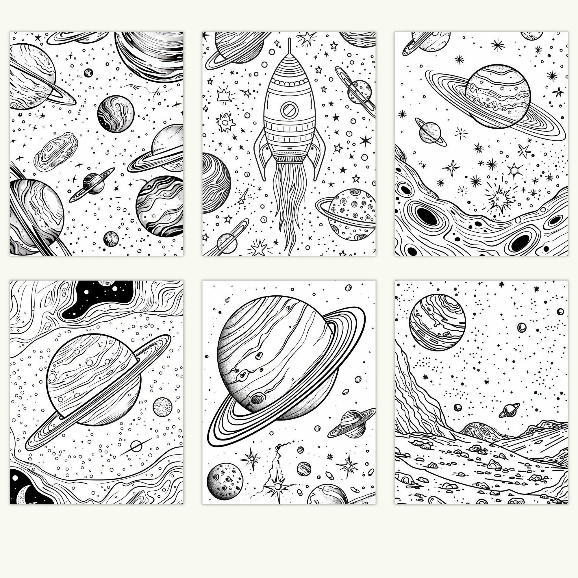 Space Coloring Book Template Outer Space Coloring Pages, Astronaut ...