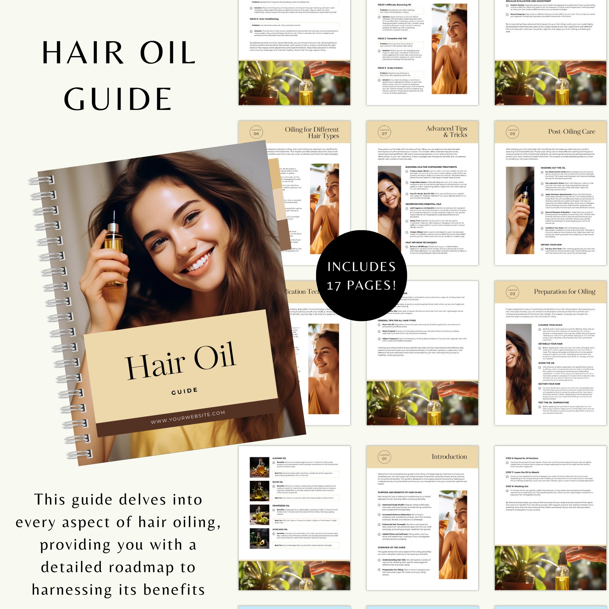 Hair Oil Application Guide, Hair Treatment Customer Guide, Hair Care ...