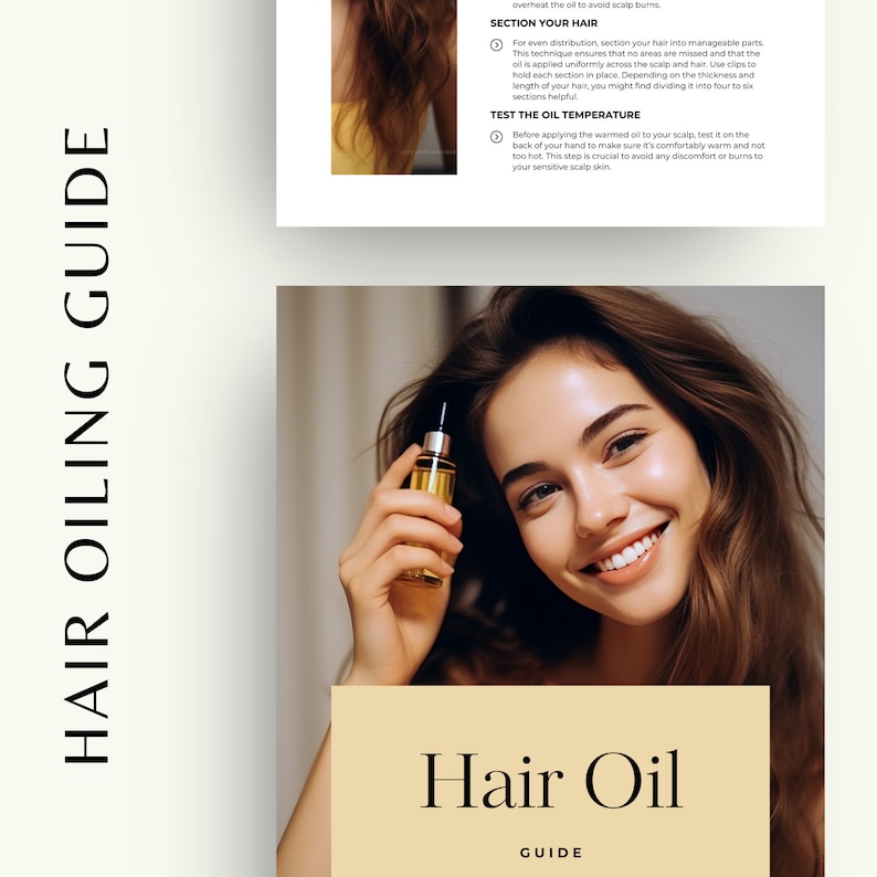 Hair Oil Application Guide, Hair Treatment Customer Guide, Hair Care ...