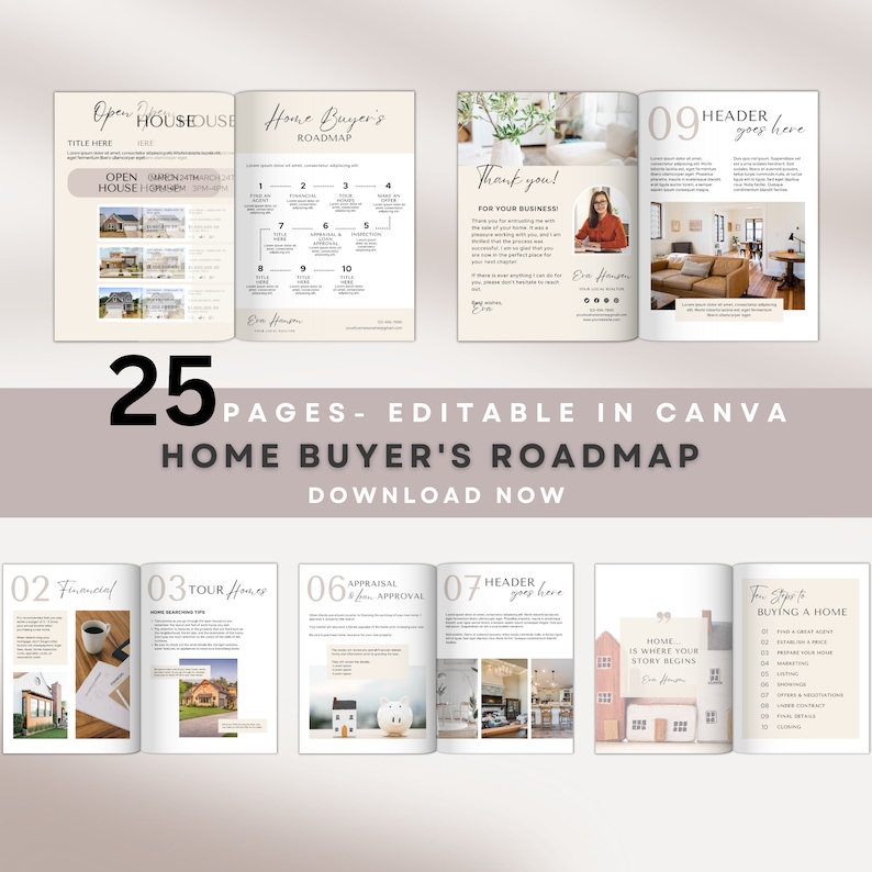 Home Buyer Roadmap Guide Realtor Agent Buyers Packet Step by Step Home ...