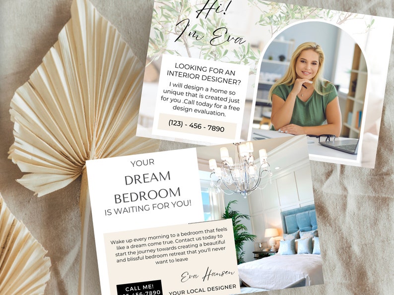 Interior Designer Post Cards Interior Design Marketing Business Cards ...