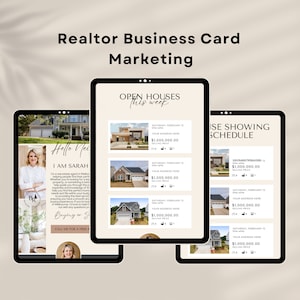 Realtor Digital Business Cards, Real Estate Modern Marketing Package ...