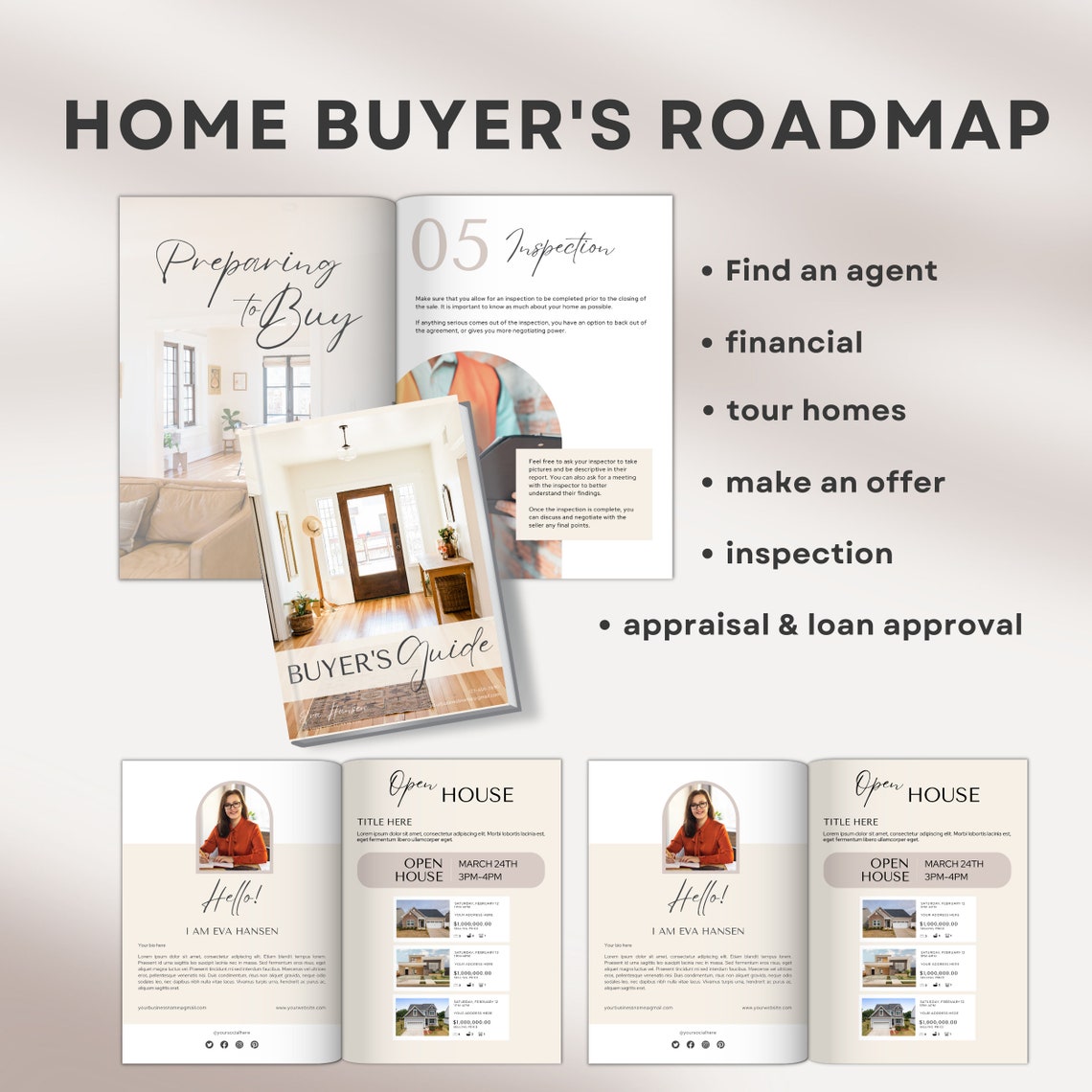 Home Buyer Roadmap Guide Realtor Agent Buyers Packet Step by Step Home ...