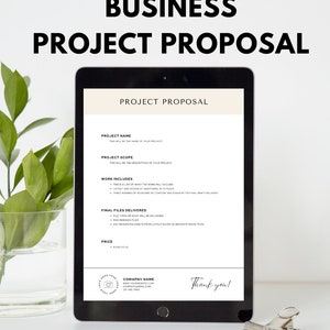 Minimal Project Proposal Template One Page Professional Proposal ...