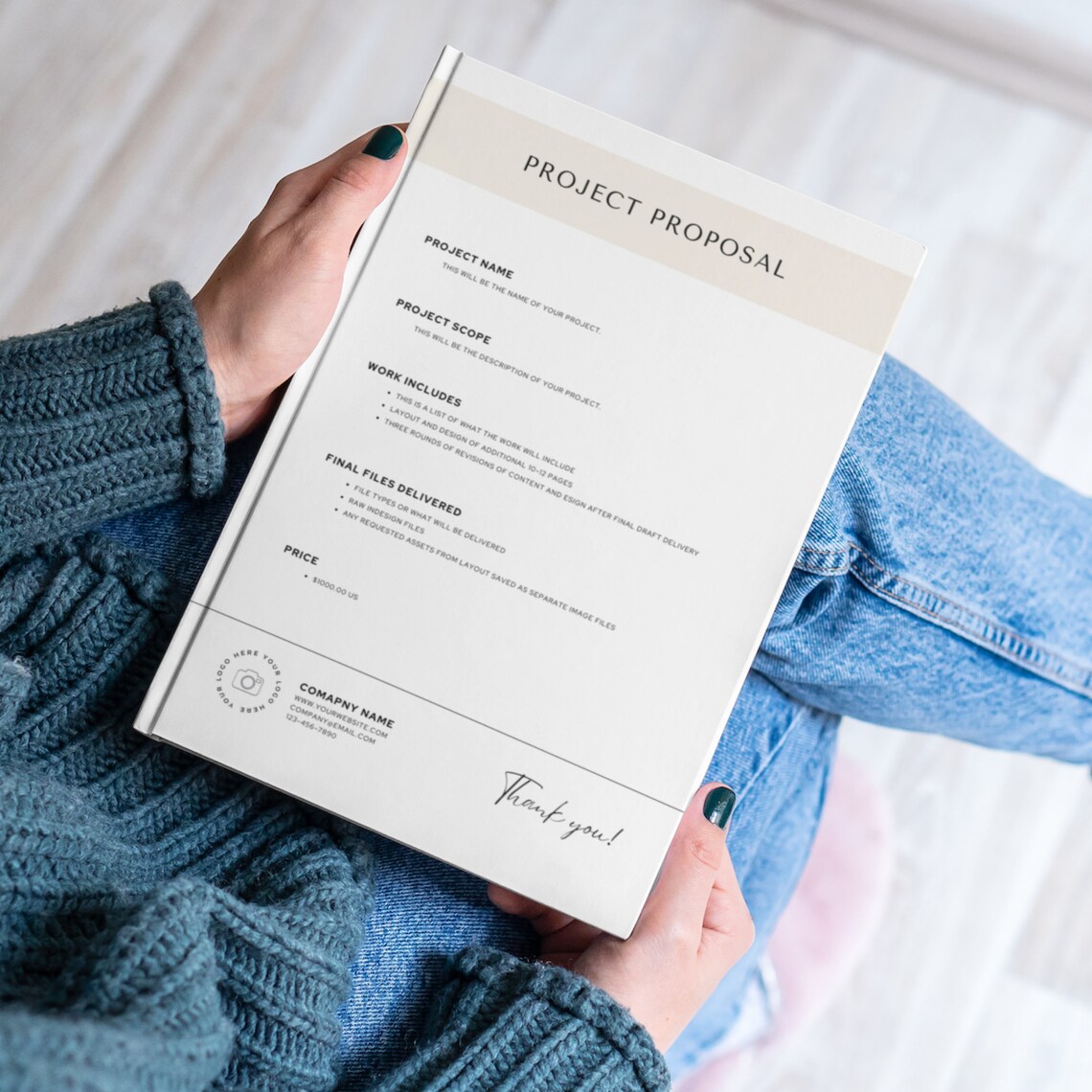 Minimal Project Proposal Template One Page Professional Proposal ...