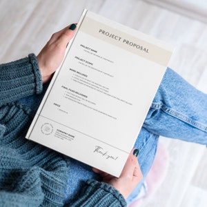 Minimal Project Proposal Template One Page Professional Proposal ...