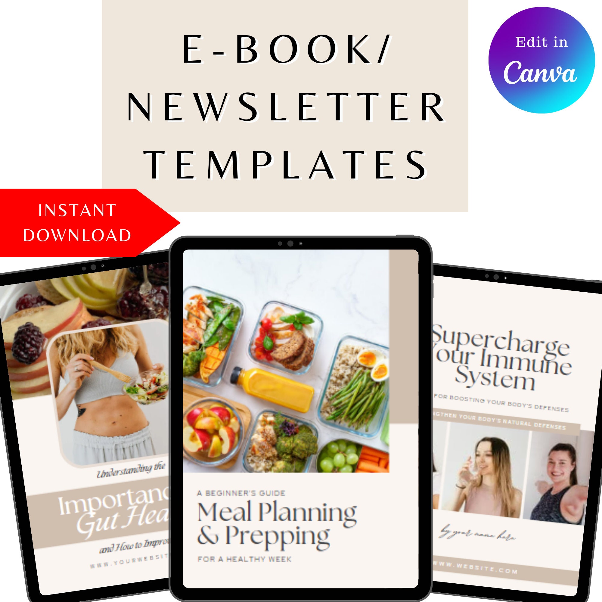 400+ Health Coach Canva Bundle, Wellness and Nutrition Branding Toolkit ...