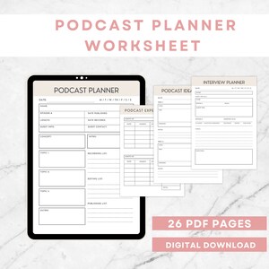 Podcast Episode Planner Pod Cast Episode Launch Plan Content Planning ...