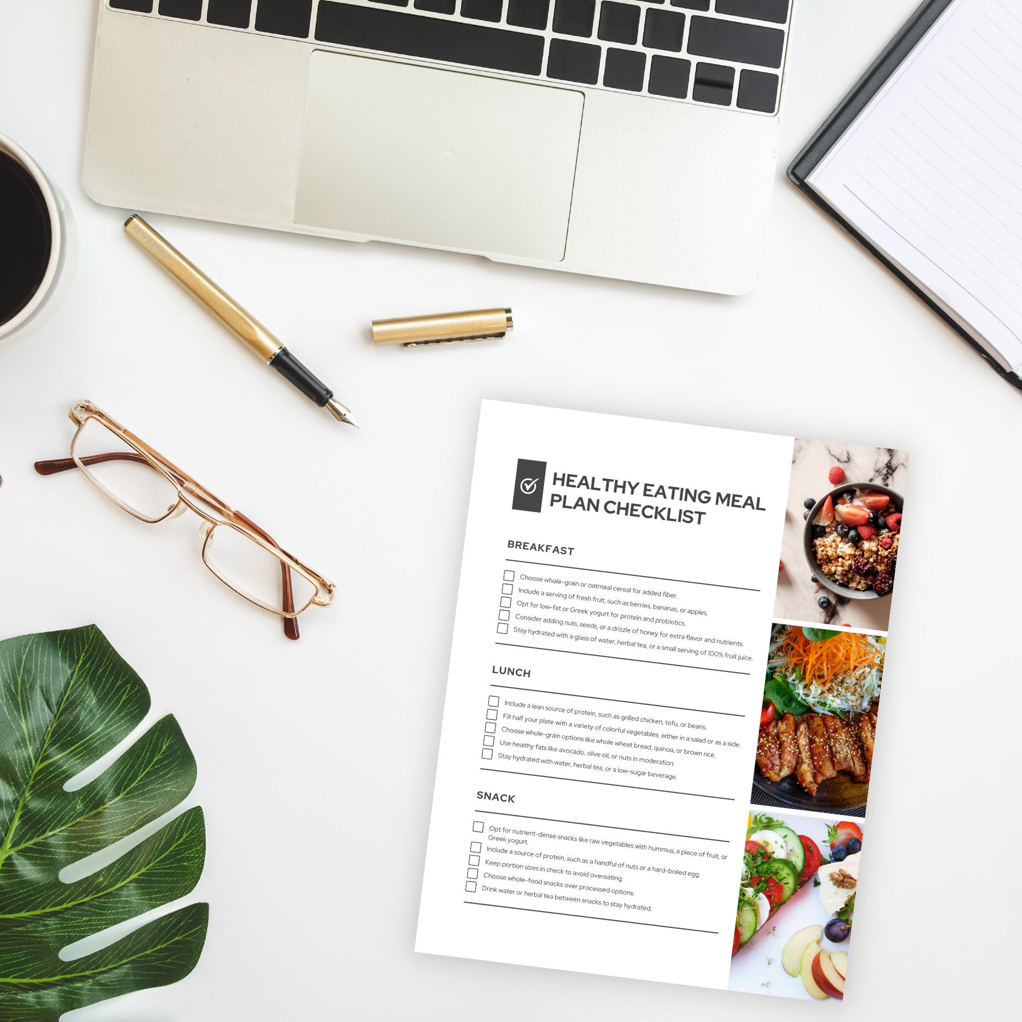 Meal Planning Checklist Healthy Eating Check List Guide Dietitian Meal ...