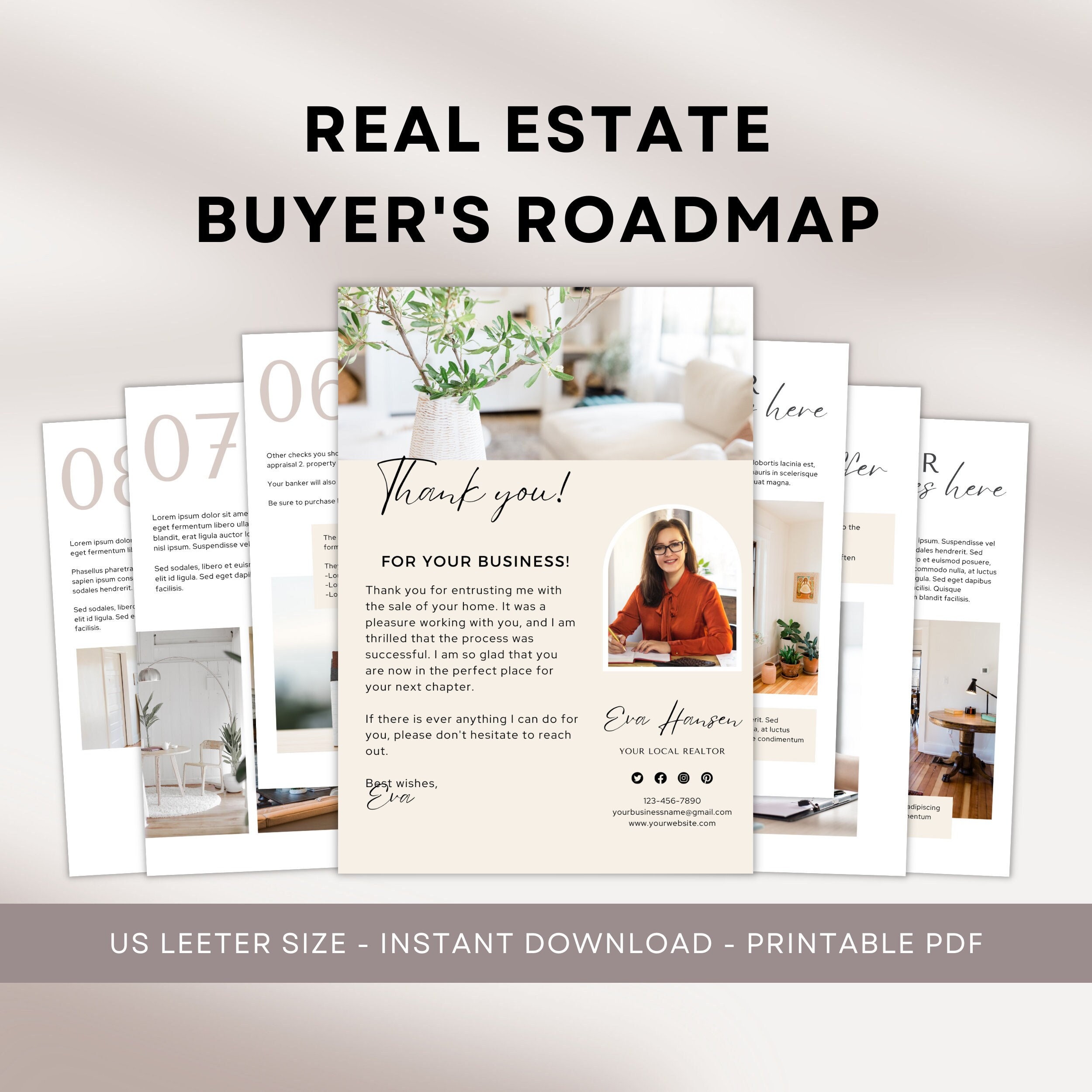 Home Buyer Roadmap Guide Realtor Agent Buyers Packet Step by Step Home ...