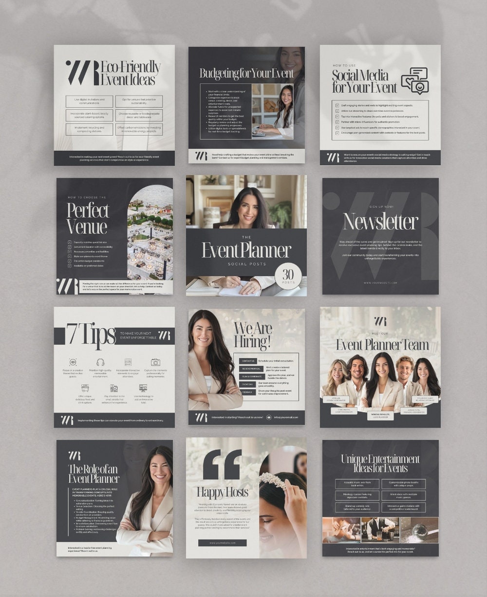 Event Planner Instagram Content Posts, Wedding Planner Social Media ...
