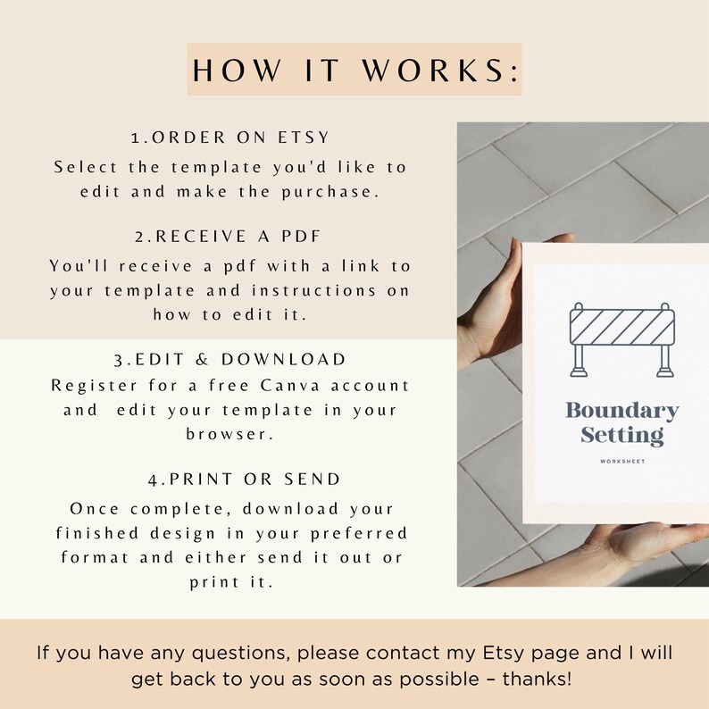 Boundary Setting Worksheet, Self Help Work Sheet , Self-care Printable ...