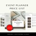 Event Planner Price List Template Printable Event Packages Template ...