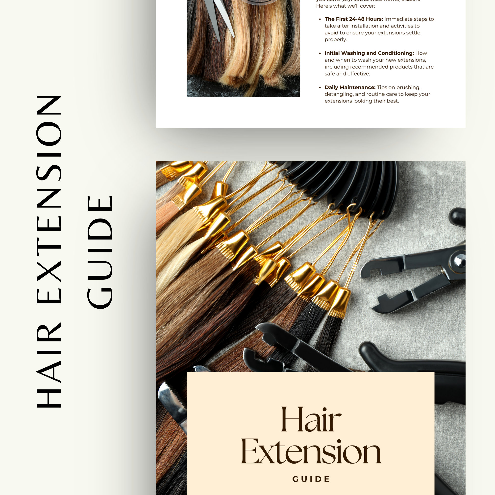 Hair Extension Guide, Hair Treatment Customer Guide, Hair Care ...