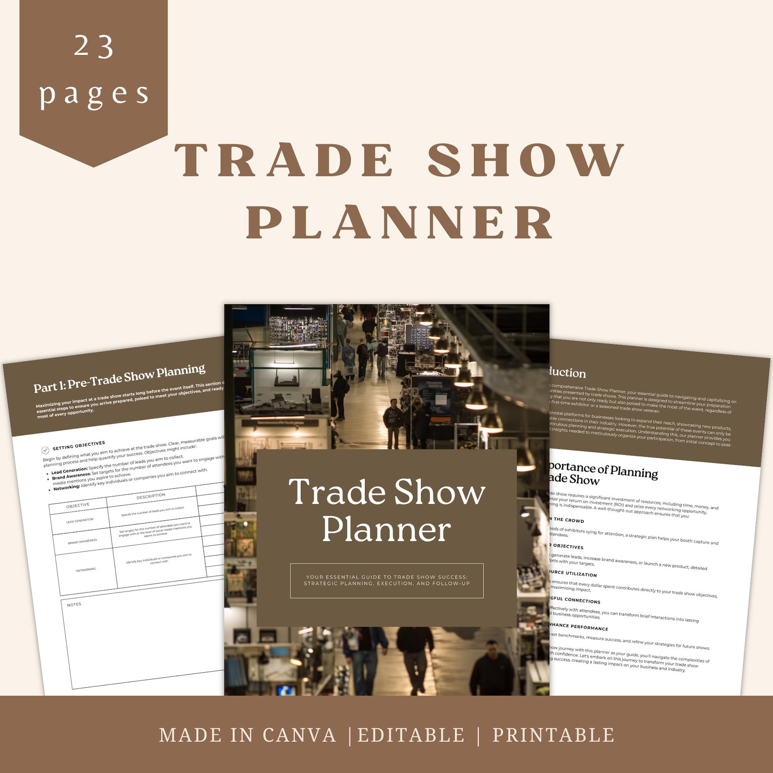 Editable Canva Trade Show Planner, Craft Show Checklist, Market Stall ...