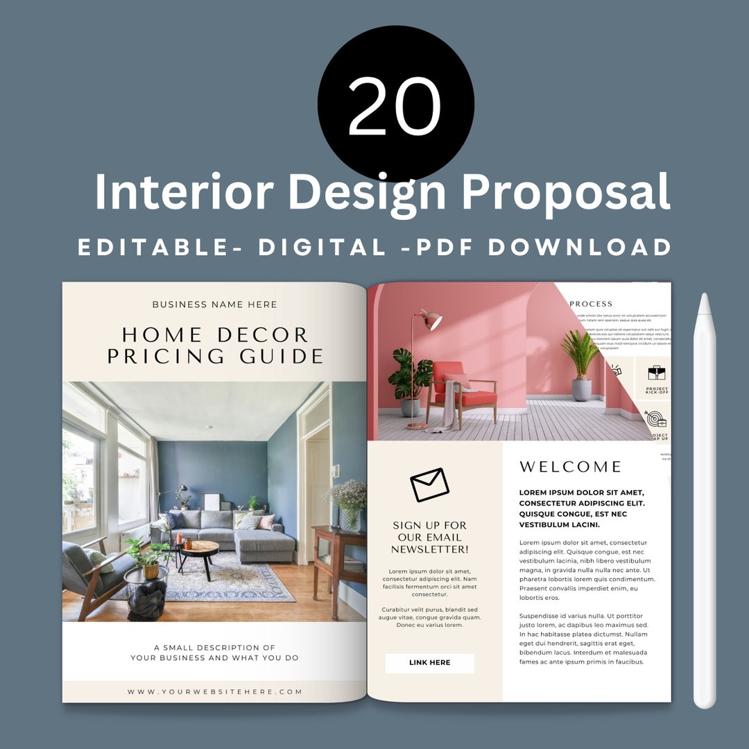 Interior Design Service Portfolio Package Minimalist Client Proposal ...