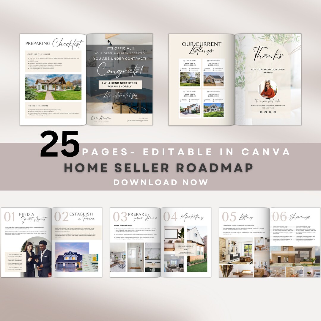 Home Seller Guide Real Estate Selling Packet Realtor Step by Step ...