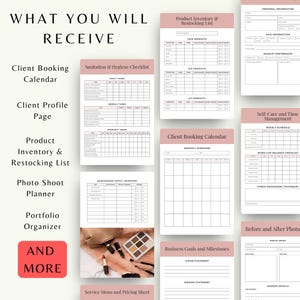 Beautician Service Bundle Forms, Makeup Artist Planner, Make-up Business Organizer, MUA Finance ...
