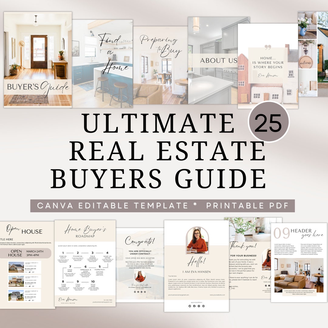 Real Estate Buyer Guide Step by Step Buyer's Roadmap Editable Canva ...