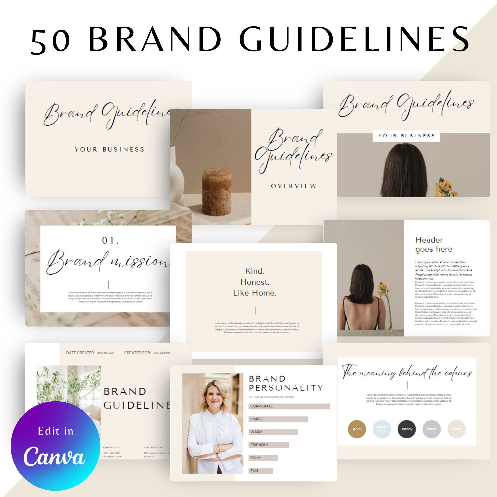 380 Brand Bundle Templates, Business Branding Kit, Branding Mood Boards ...