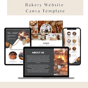 Bakery Website Canva Template, Bakery Business Marketing Template ...