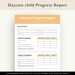 Daycare Child Progress Report Template, Fillable Form for Daycare ...