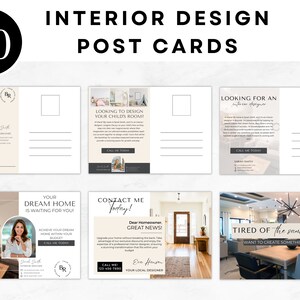 Interior Designer Post Cards Interior Design Marketing Business Cards ...