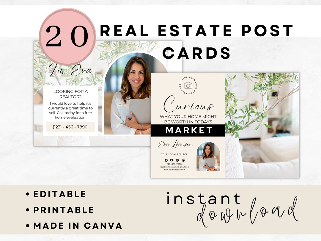Real Estate Post Cards Bundle Realtor Seller Postcard Real Estate Agent ...