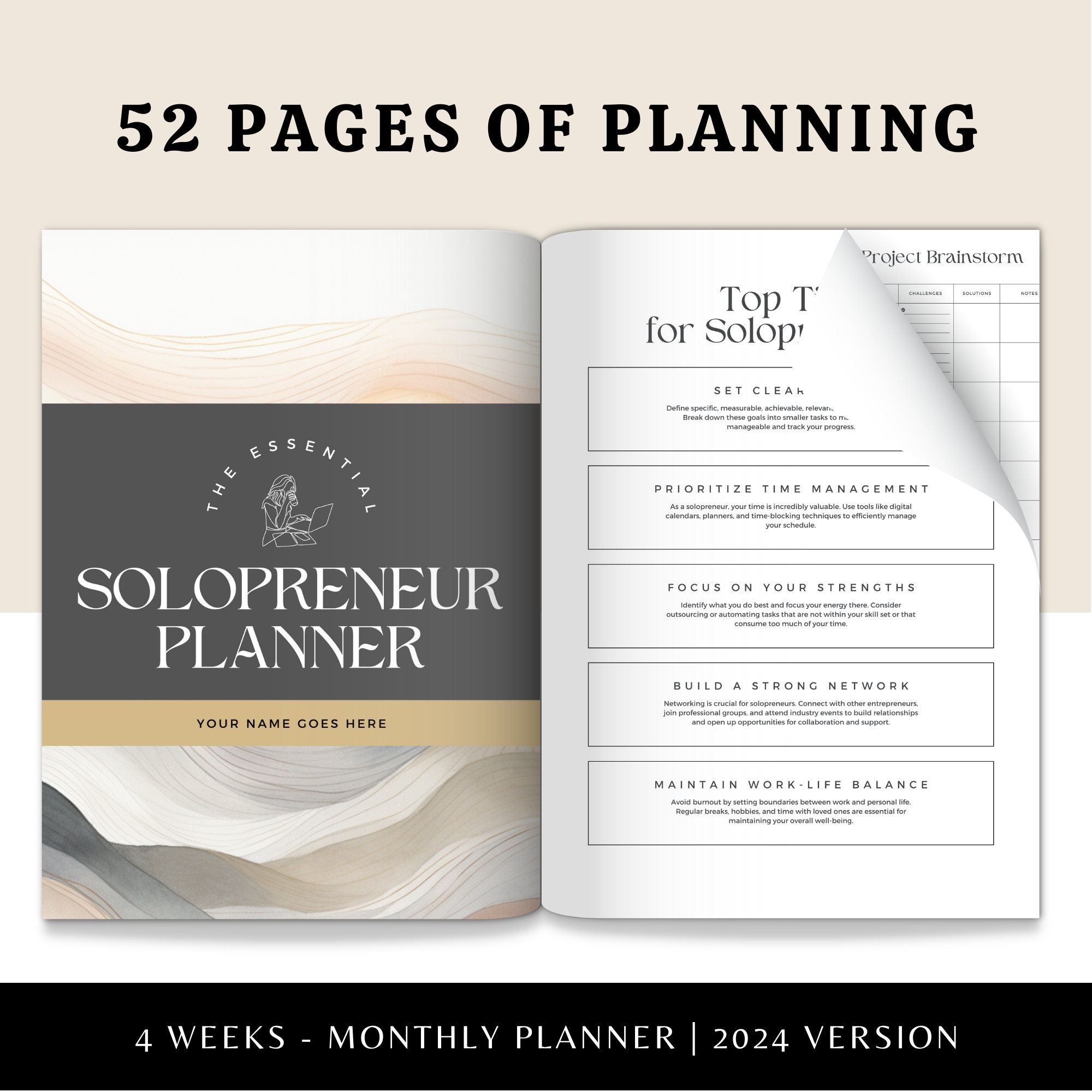 Small Business Planner Printable Entrepreneur Day Planner Solopreneur ...